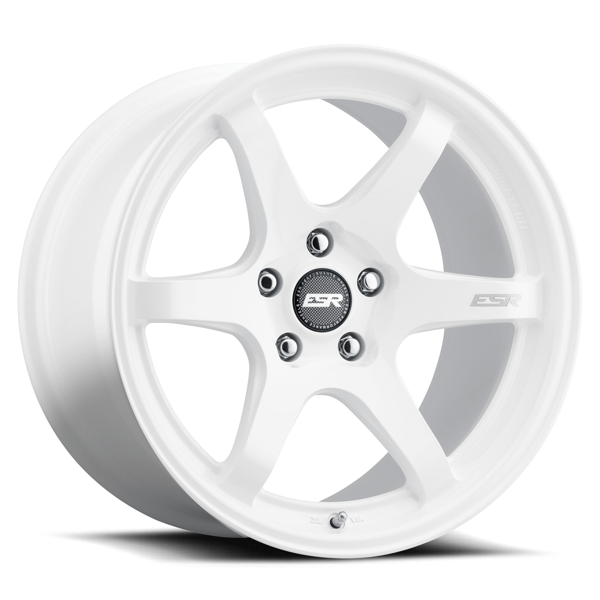 ESR APX6 19x8.5 5x114.3 +30et 72.6 Gloss White Wheel
